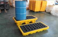 China 32kg Single Faced Style HUADING Oil Spill Pallet for Two Drums Truck Transportation for sale