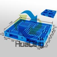 China HUADING 1100*1100mm Recycled HDPE One Way Plastic Pallet for Dynamic Load of 0.6T for sale