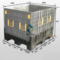 China Recyclable Foldable Collapsible HDPE Plastic Mesh Plastic Large Crate Stadic Load 4 T for sale