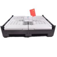 China Gray Heavy Duty Mesh Grid Vented Collapsible Plastic Pallet Box for Fruits and Vegetables for sale