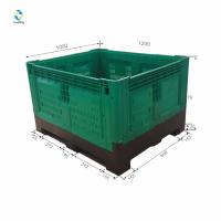 China Dynamic Load 1T Collapsible Pallet Box for Fruit Storage 1200*1000*760mm Ventilation for sale