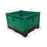 China Dynamic Load 1T Collapsible Pallet Box for Fruit Storage 1200*1000*760mm Ventilation for sale