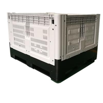 China 1200*1000*810mm Foldable Plastic Pallet Box Food Grade Container with 1T Dynamic Load for sale
