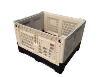 China 1200*1000*810mm Foldable Plastic Pallet Box Food Grade Container with 1T Dynamic Load for sale