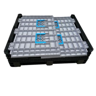 China Foldable Plastic Pallet Box for Packaging Automotive Parts 1200*1000*860mm Heavy Duty for sale