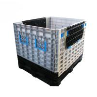 China Foldable Plastic Pallet Box for Packaging Automotive Parts 1200*1000*860mm Heavy Duty for sale