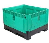 China Collapsible Gaylord Box Plastic Pallet Box with 4 Way Entry Type and 4T Static Load for sale