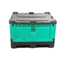 China Collapsible Gaylord Box Plastic Pallet Box with 4 Way Entry Type and 4T Static Load for sale