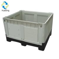 China Solid Storage Container Turnover Pallet Box with Closed Deck and 4-Way Entry in Green for sale