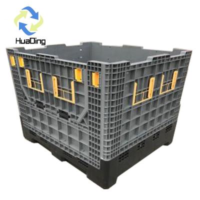 China 1200*1000*1000mm Heavy Duty Plastic Pallet Bin for Collapsible Bulk Pallet Containers for sale