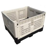 China 1 Ton 4 Ton/layer Capacity Gray Plastic Pallet Bins and Containers for Bulk Stacking for sale