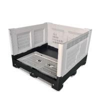 China 1 Ton 4 Ton/layer Capacity Gray Plastic Pallet Bins and Containers for Bulk Stacking for sale