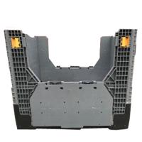 China 1210H1000A Plastic Folding Pallet Box with 1Ton-4Ton/layer Capacity and Foldable Design for sale