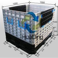 China Non Wood Collapsible Pallet Box for Euro Sales and Warehouse Storage in Black Gray Blue for sale
