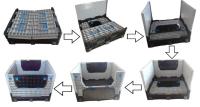 China Non Wood Collapsible Pallet Box for Euro Sales and Warehouse Storage in Black Gray Blue for sale