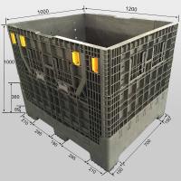 China Non Wood Collapsible Pallet Box for Euro Sales and Warehouse Storage in Black Gray Blue for sale