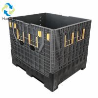 China Grey and Black Foldable Large Container for Heavy Duty Industry Storage Solutions for sale