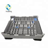 China Large Transport Industry Collapsible Plastic Pallet Box 1T Dynamic Load for Racking for sale