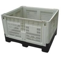 China Generally Gray Heavy Duty Collapsible Plastic Pallet Box Bin Container with Stamping for sale