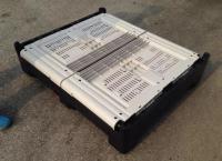 China Generally Gray Heavy Duty Collapsible Plastic Pallet Box Bin Container with Stamping for sale