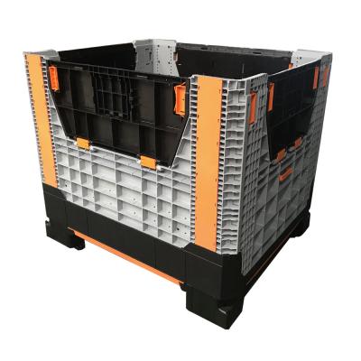 China Foldable Plastic Pallet Box for Auto Parts Storage 1200*1000*1050mm Collapsible for sale