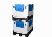 China HUADING 1200*1000 HDPE Plastic Collapsible Pallet Box Bins for Car Battery Packaging for sale