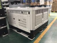 China Collapsible HDPE Folding Fruit Warehouse Stackable Plastic Pallet Box 1200*1000*810mm for sale