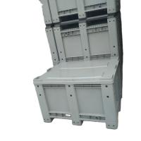 China Custom Size Heavy Duty Foldable Plastic Pallet Box for Vented Bulk Container Shipping for sale