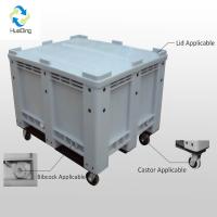 China Custom Size Heavy Duty Foldable Plastic Pallet Box for Vented Bulk Container Shipping for sale