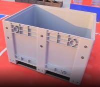 China Custom Size Heavy Duty Foldable Plastic Pallet Box for Vented Bulk Container Shipping for sale