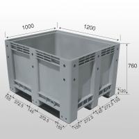 China 1T Dynamic Load Plastic Pallet Box with 820L High Capacity and 1200*1000*760mm Size for sale