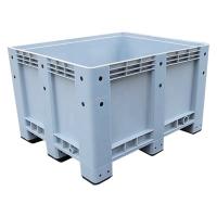 China 1200*1000 HDPE Plastic Pallet Box for Heavy Duty Warehouse Shipping Container in Gray for sale