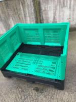 China HUADING Foldable Plastic Storage Bin Collapsible Pallet Box with Large Capacity of 1T for sale