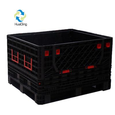 China HUADING Collapsible Industrial Plastic Pallet Box with Racking and HDPE Material for sale