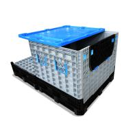 China Foldable HDPE Pallet Box for Large Storage 1200x1000x350mm Container Specification for sale