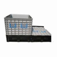 China Foldable HDPE Pallet Box for Large Storage 1200x1000x350mm Container Specification for sale