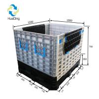 China Blue HUADING Plastic Pallet Bin Rack Box for Cargo Storage Equipment Crate Static Load 4T for sale