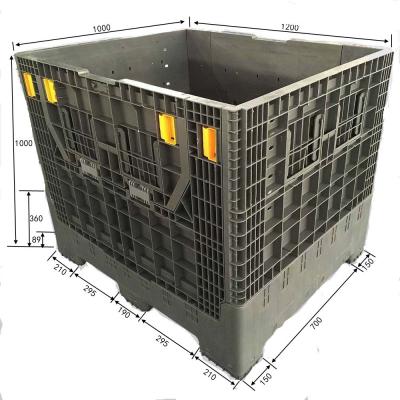 China Customized Heavy Duty Plastic Container 1200*1000*1000mm for Storage and Shipping for sale