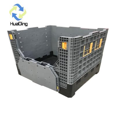China 4000KG Static Load Capacity Foldable Plastic Pallet Containers for and Space- Storage for sale