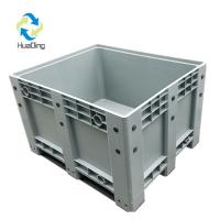 China Custom Order HUADING 1000Kgs 5 Wheels Transport Agriculture Storage Plastic Wheel Pallet Box Cage for sale