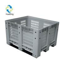 China Custom Order HUADING 1000Kgs 5 Wheels Transport Agriculture Storage Plastic Wheel Pallet Box Cage for sale