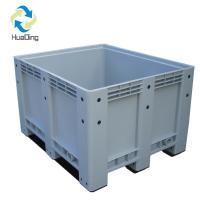 China Custom Order HUADING 1000Kgs 5 Wheels Transport Agriculture Storage Plastic Wheel Pallet Box Cage for sale