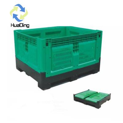 China Black Bottom and Gray Body Plastic Pallet Box for Cargo Storage Equipment Injection Molded for sale