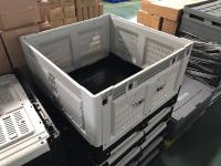 China Black Bottom and Gray Body Plastic Pallet Box for Cargo Storage Equipment Injection Molded for sale