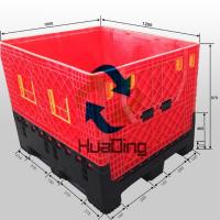 China 1T Rack Load Collapsible Plastic Pallet Box for Storage in Black Gray Blue at HUADING for sale