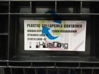 China 1T Rack Load Collapsible Plastic Pallet Box for Storage in Black Gray Blue at HUADING for sale