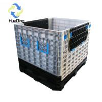 China 1210H860 Foldable Plastic Storage Container Stackable Pallet Bin Box for Dynamic Load for sale