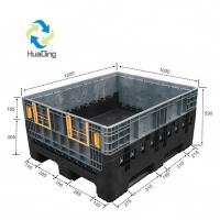 China Collapsible Plastic Mesh Pallet Box from HUADING Heavy Duty Design 4T Static Load for sale