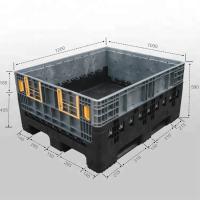 China Collapsible Plastic Mesh Pallet Box from HUADING Heavy Duty Design 4T Static Load for sale