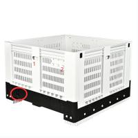 China Large Foldable Plastic Collapsible Container HUADING Heavy Duty Stackable Pallet Box for sale